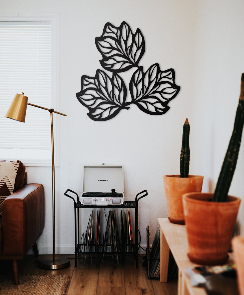 Leaf Wall Decor,Modern Metal Wall Hanging Decor,Chic New Home Gift Ide ...